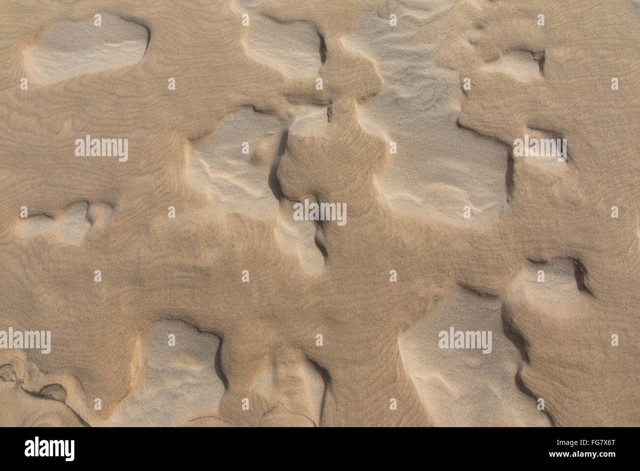 Closeup on imprints in the sand. Can be used as background Stock Photo ...