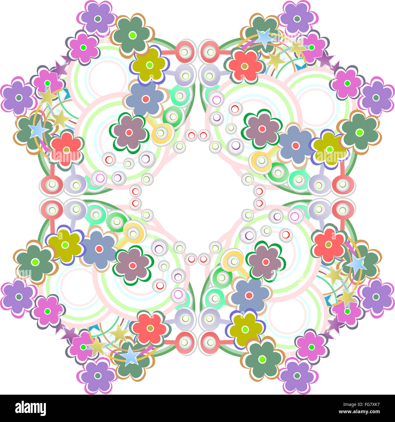 Colorful flowers - seamless pattern Stock Photo - Alamy