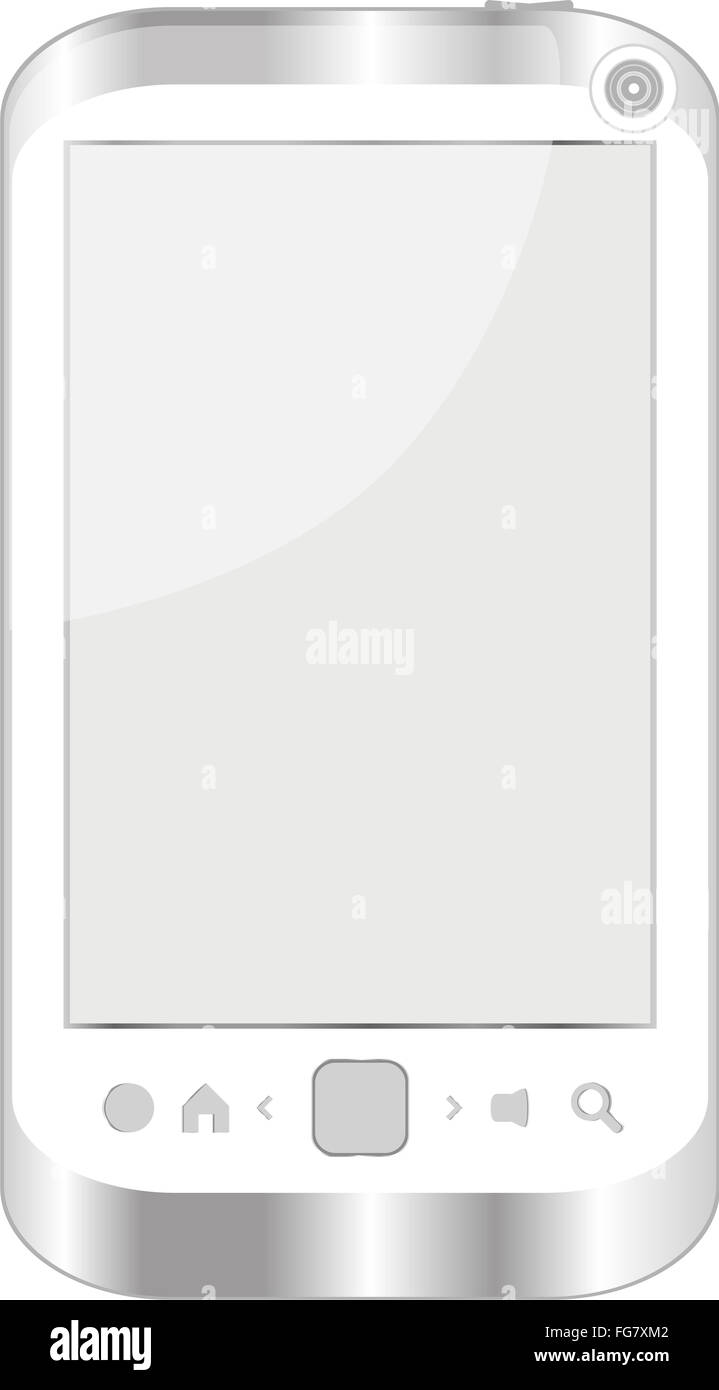white smart phone isolated Stock Photo - Alamy