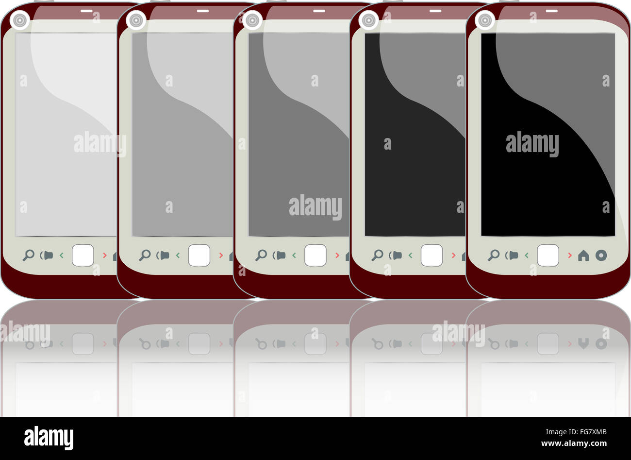 modern smart phone set for mobile communication Stock Photo - Alamy