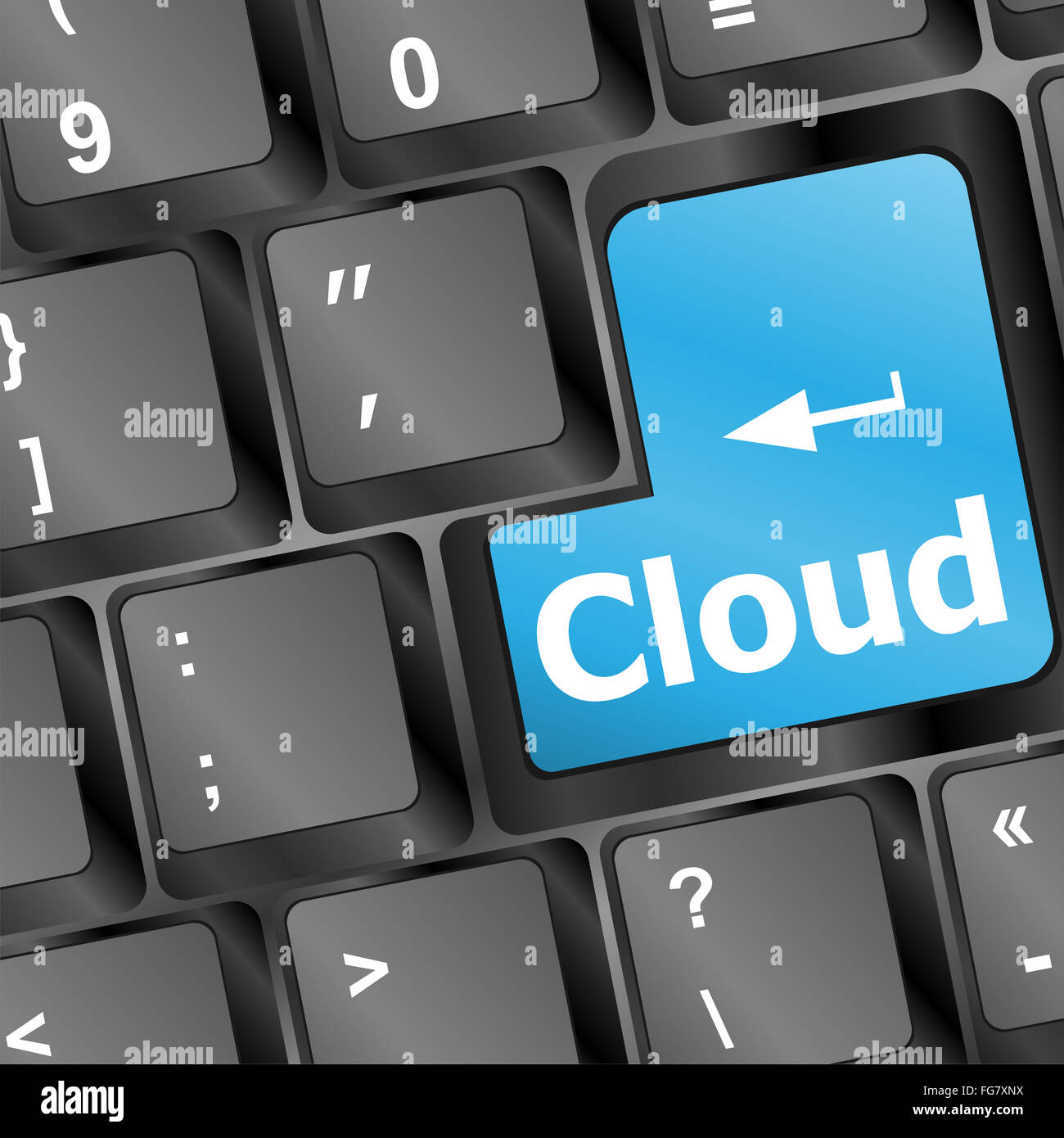 keyboard with cloud computing button Stock Photo - Alamy