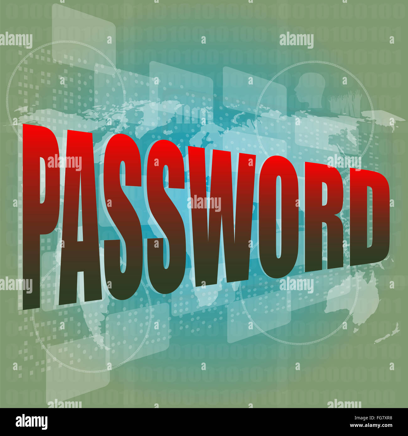 The word password on digital screen, business concept Stock Photo - Alamy