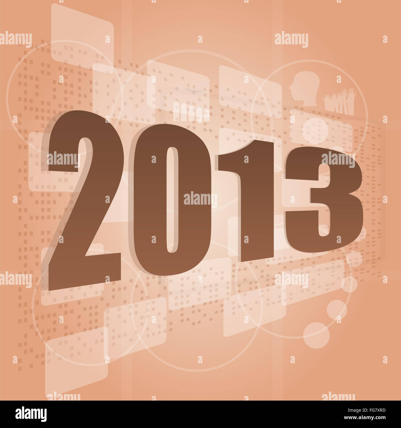 word 2012 on digital screen, timeline concept Stock Photo - Alamy