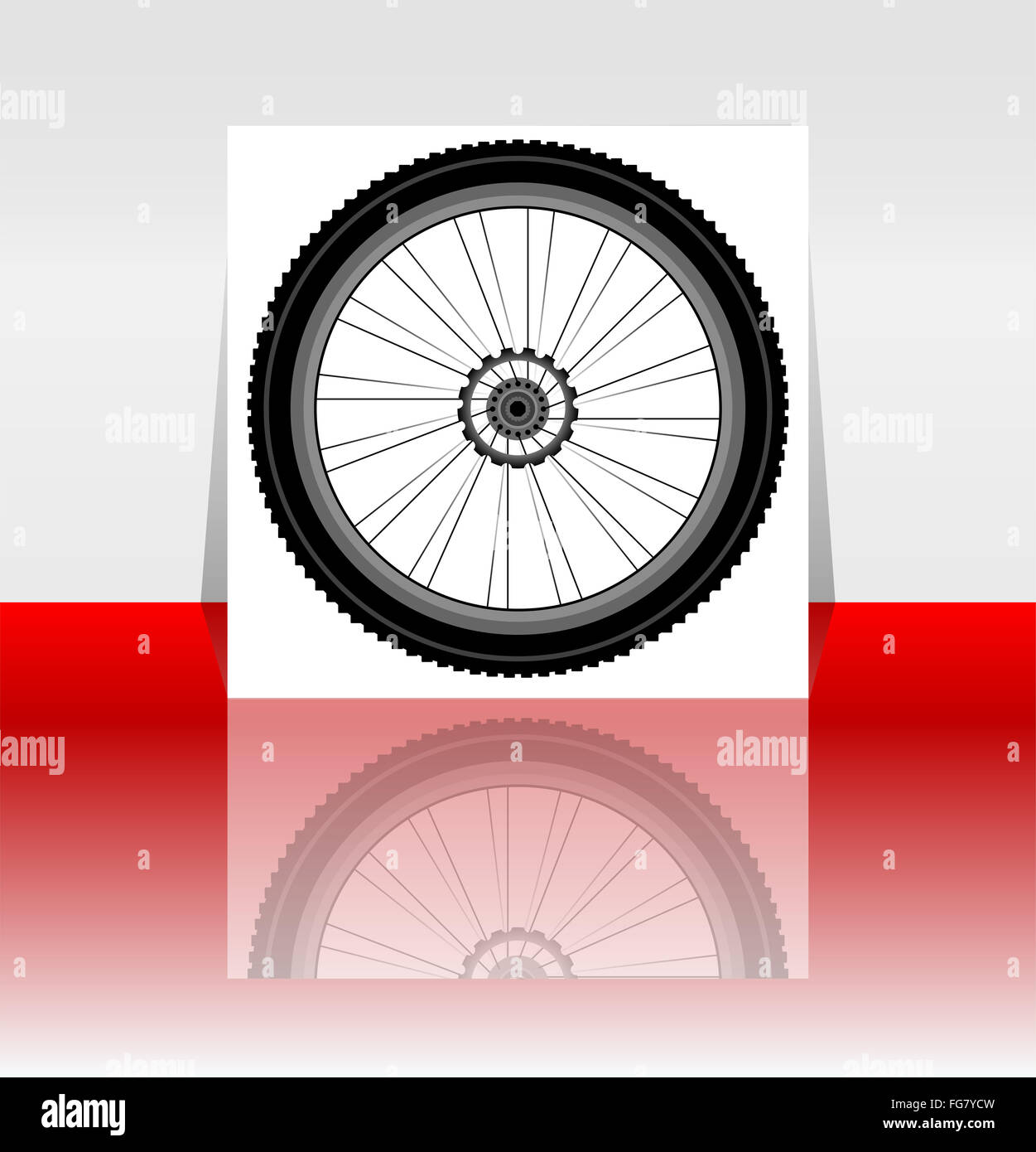 Bike wheel flyer or cover - vector Stock Photo - Alamy