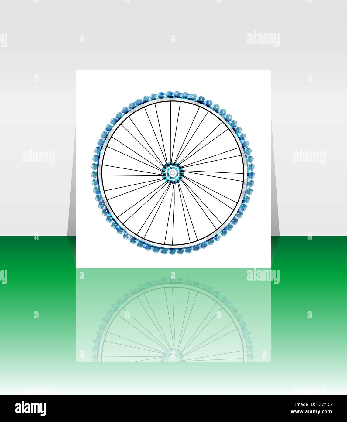Bike wheel - vector illustration Stock Photo - Alamy