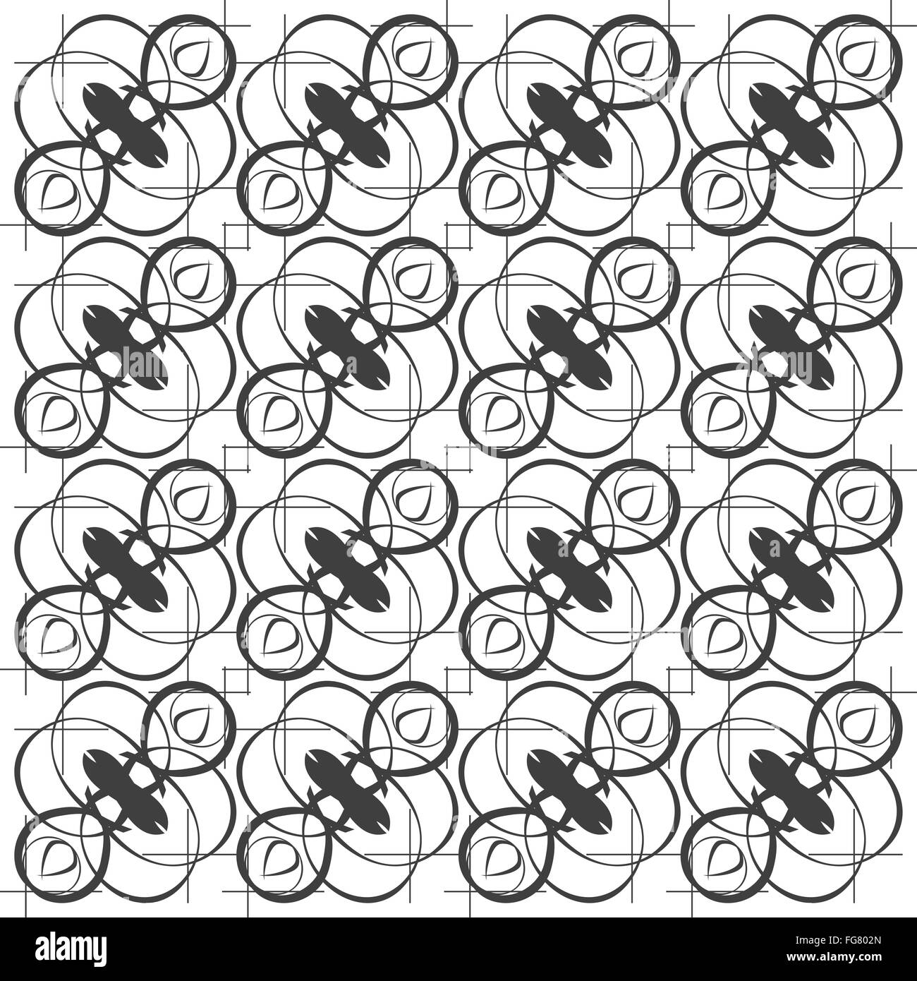 calligraphy monochrome decorative seamless background Stock Photo - Alamy