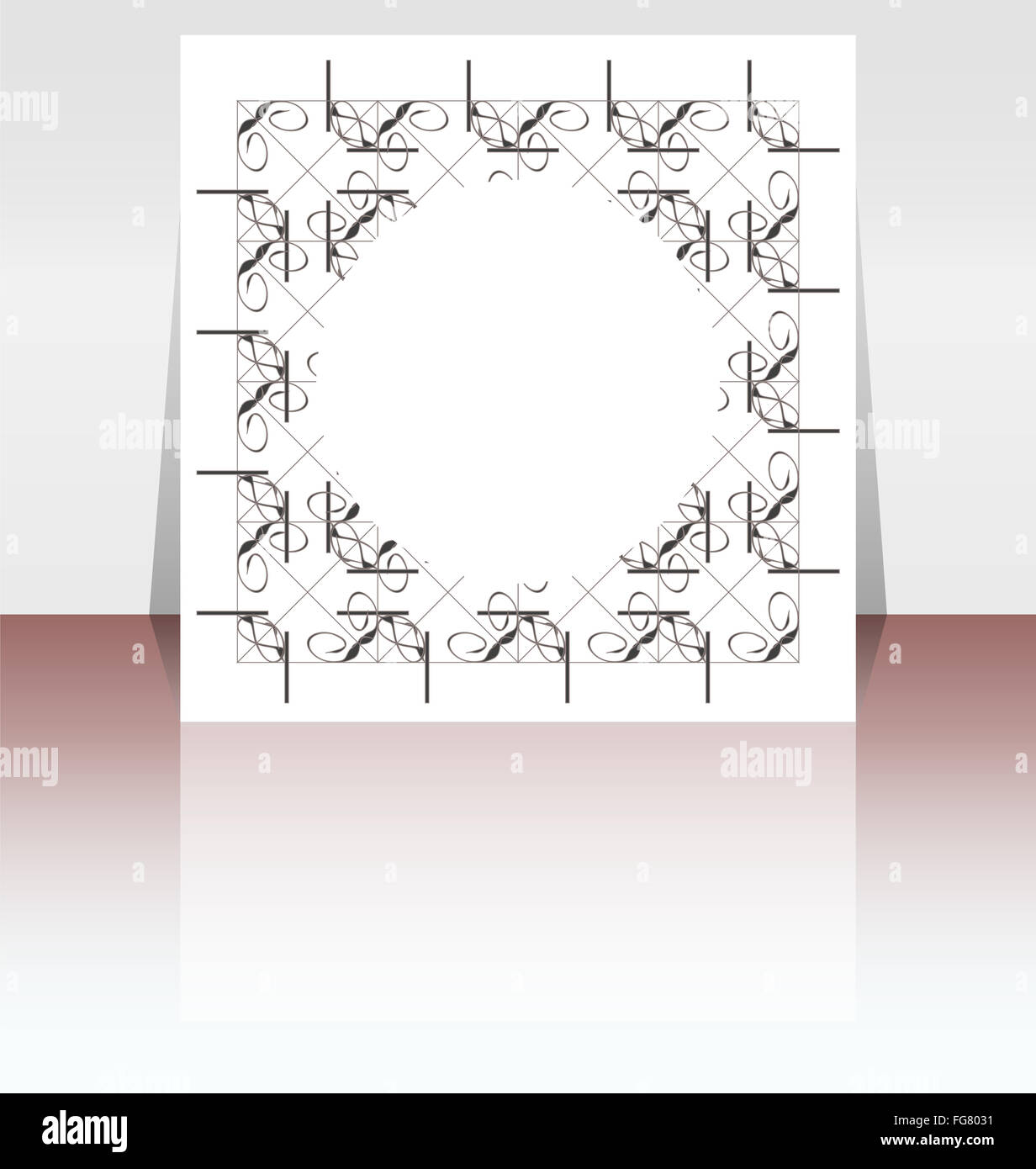 Vector folder design on floral background Stock Photo - Alamy