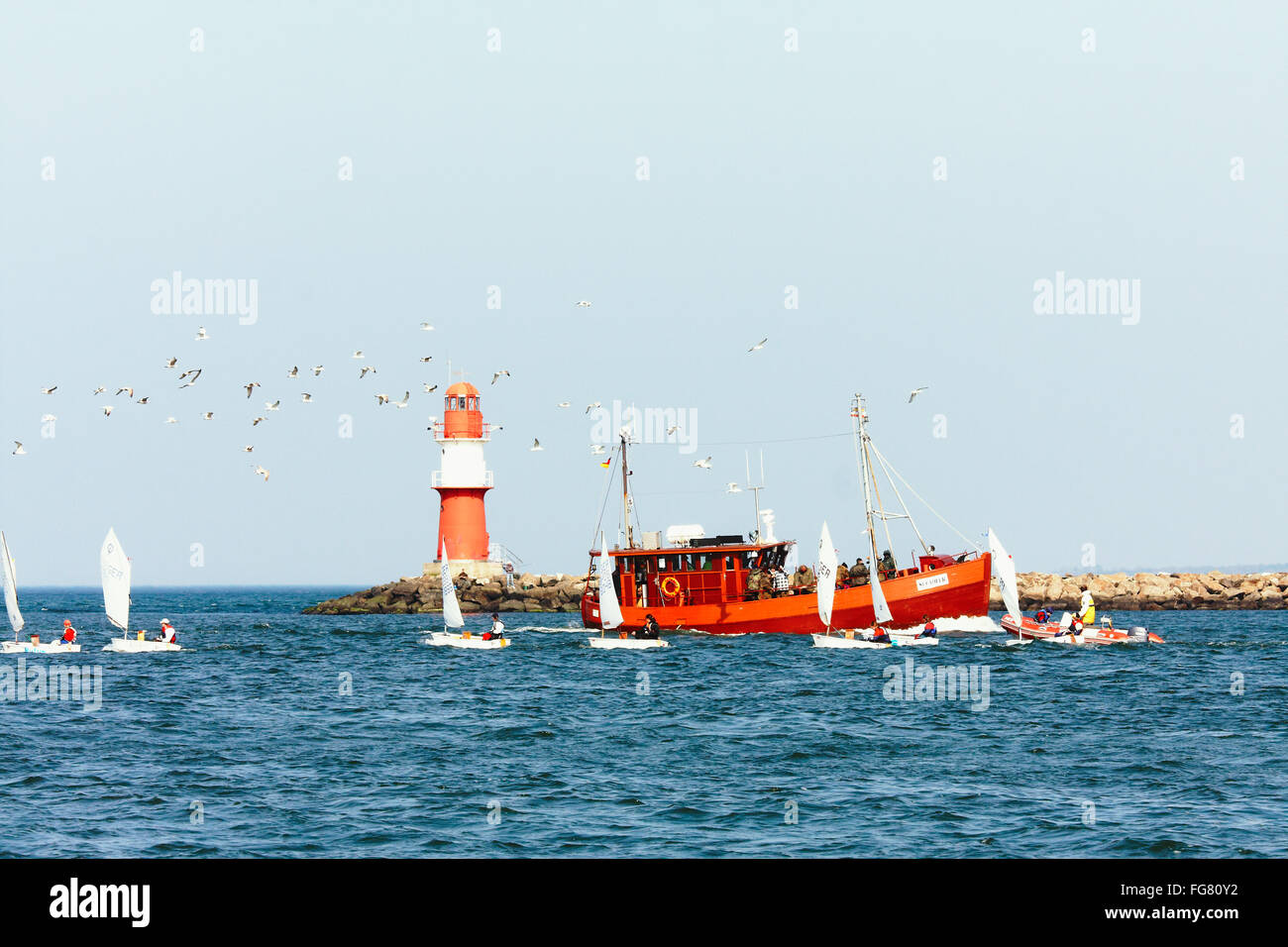 Fishing boat on the Baltic Sea Stock Photo - Alamy