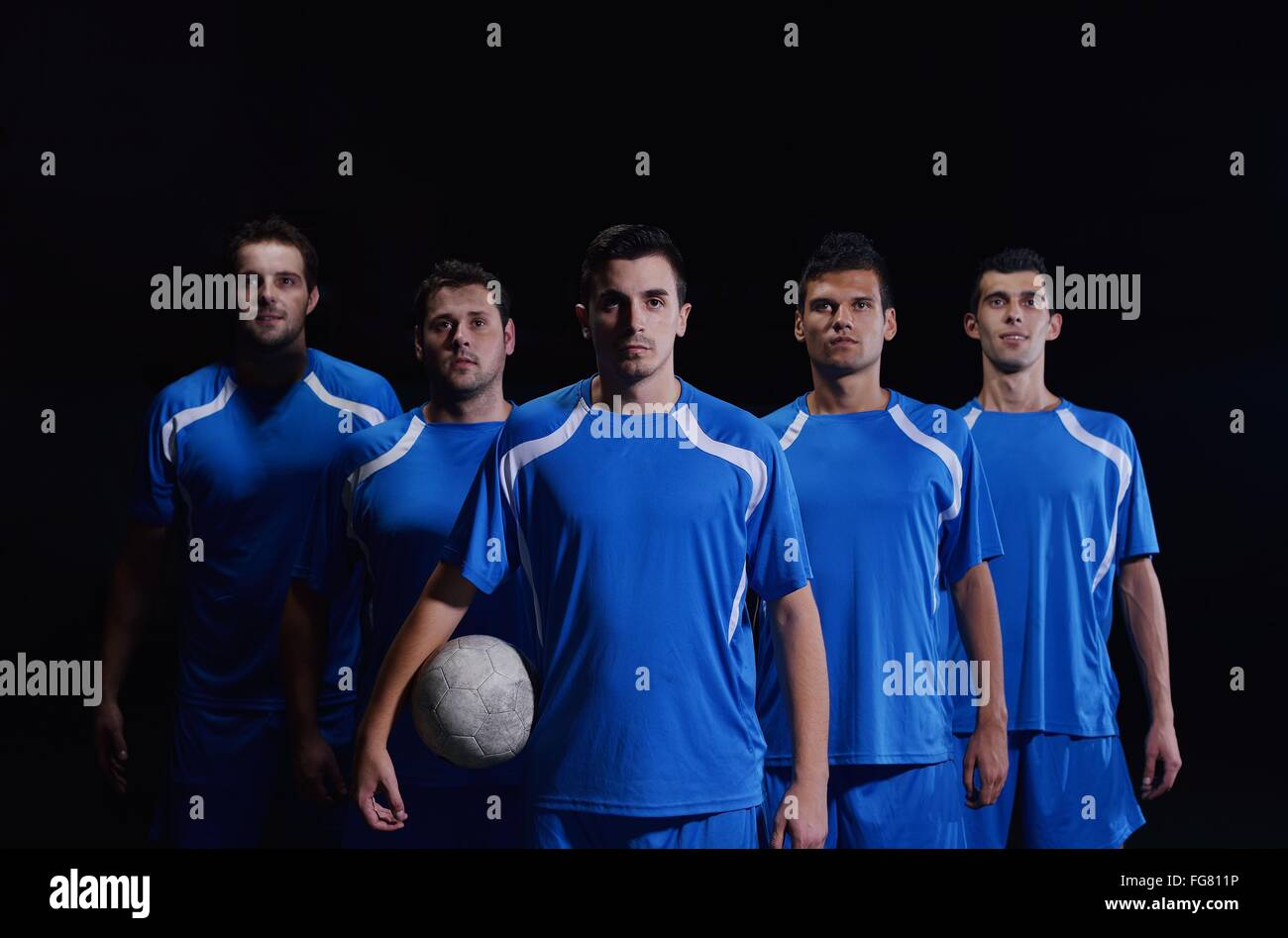 soccer players team Stock Photo - Alamy