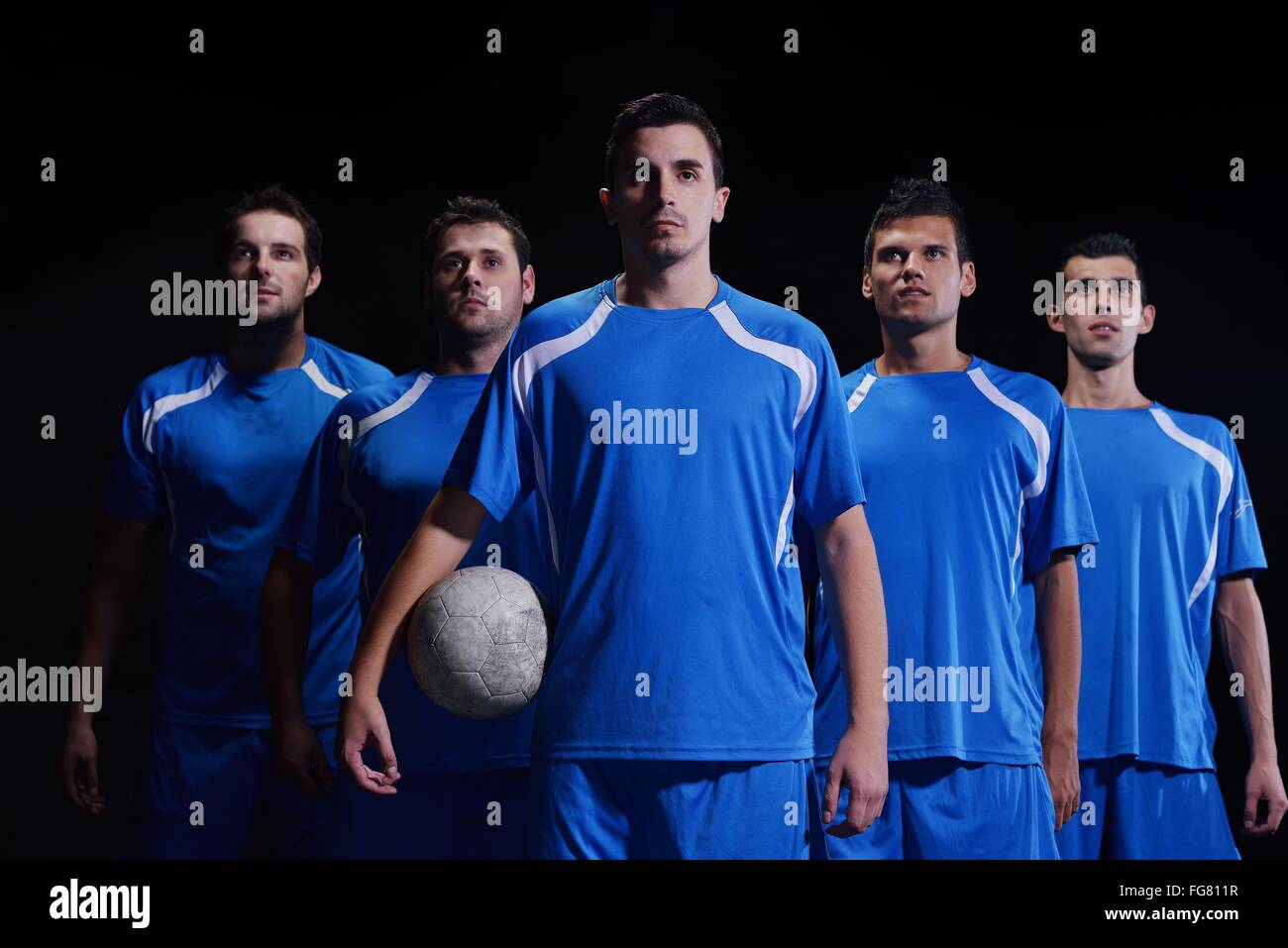 soccer players team Stock Photo - Alamy