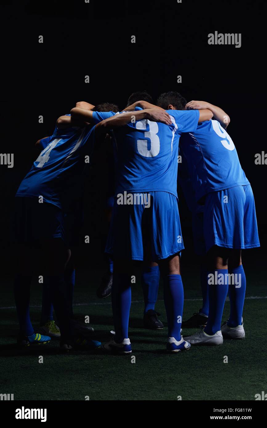 soccer players team Stock Photo - Alamy