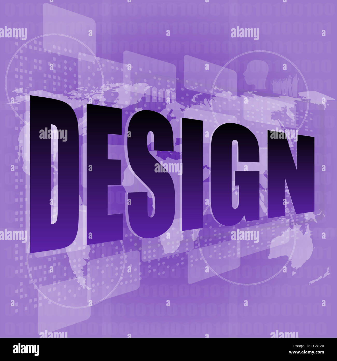 words design on digital screen, information technology concept Stock ...