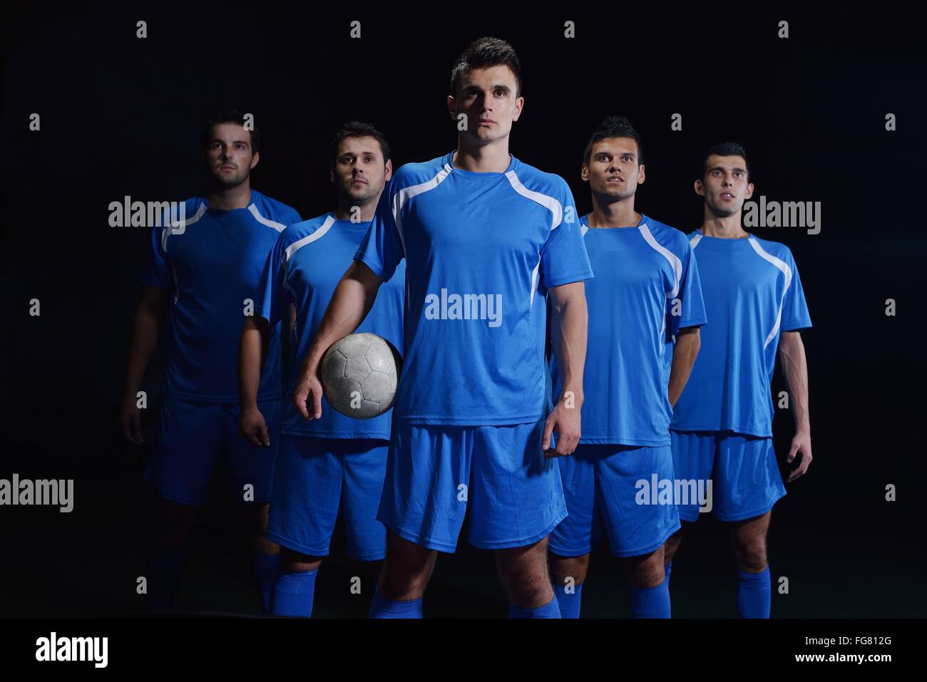 soccer players team Stock Photo - Alamy