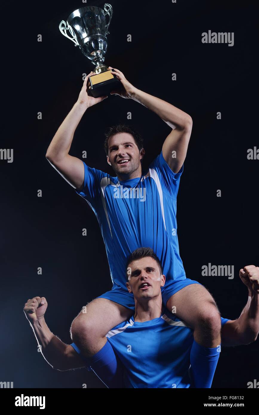 Football team men celebrating soccer hi-res stock photography and ...