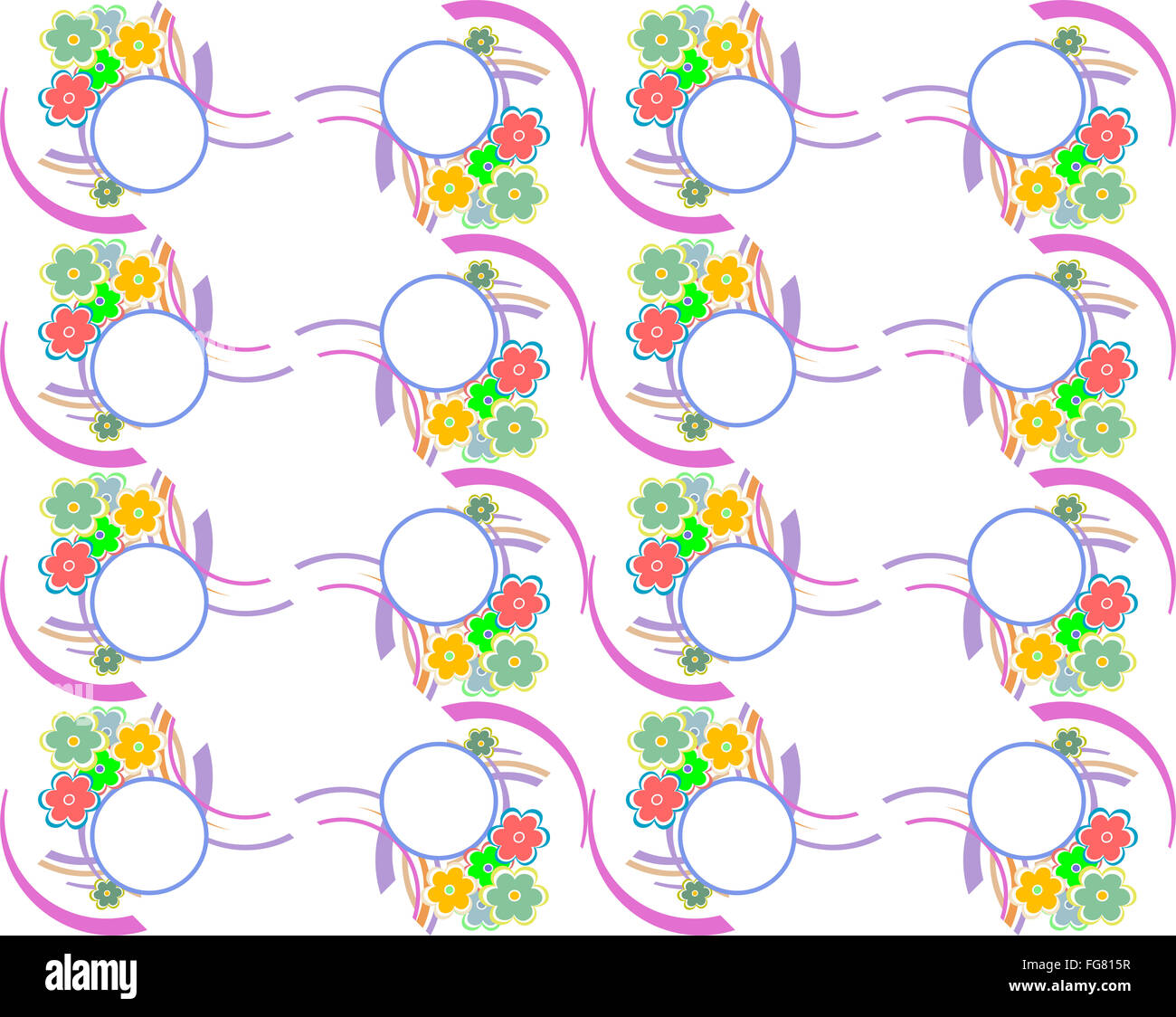 traditional seamless patterns with geometric and nature themes Stock ...