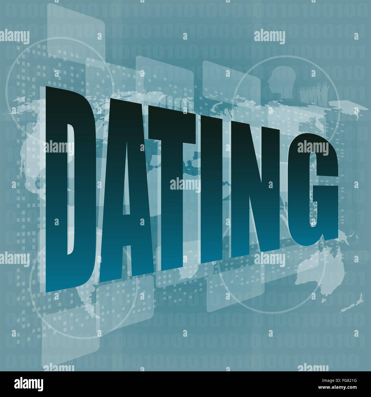 dating word showing romance and love on digital screen Stock Photo - Alamy