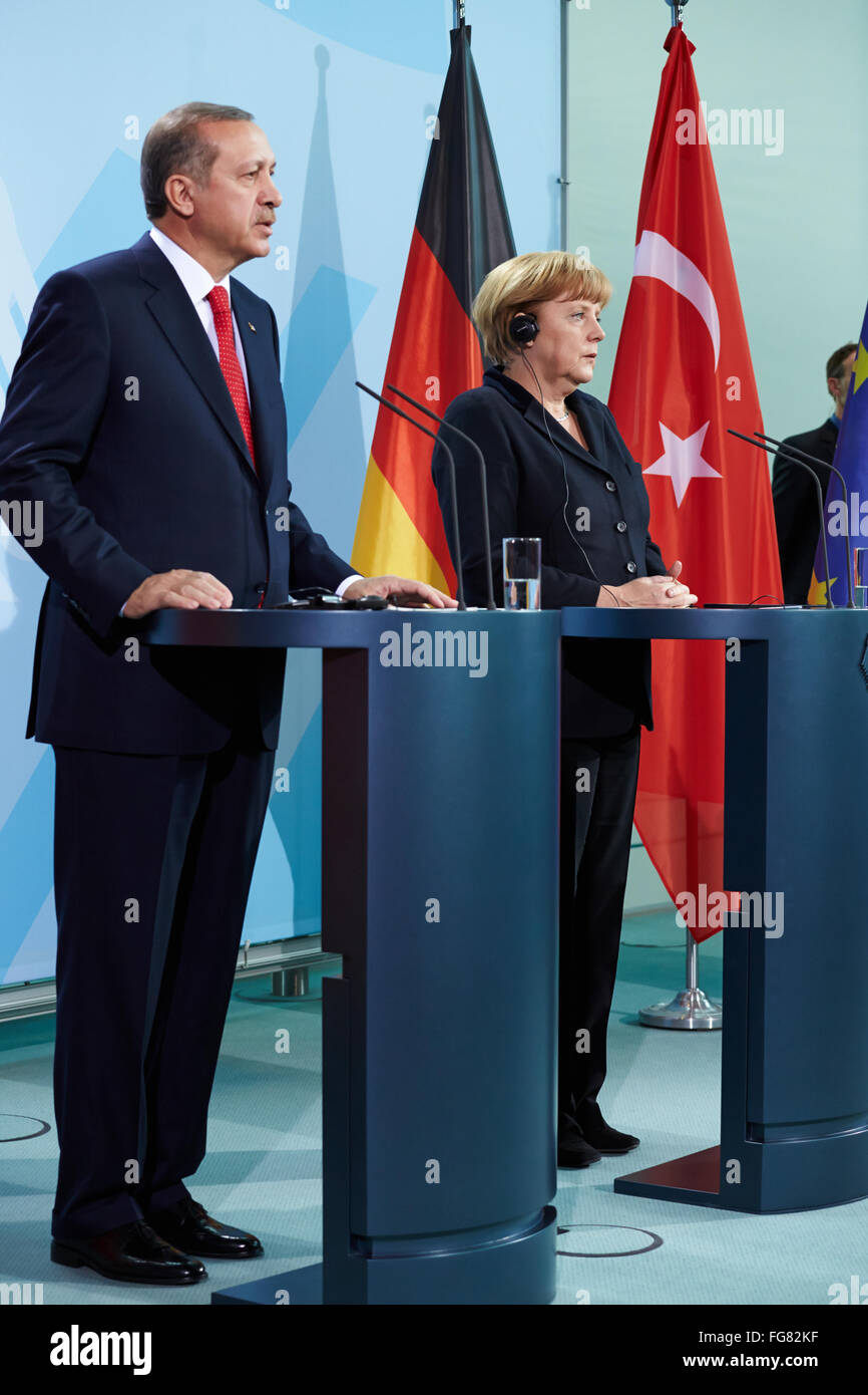 Merkel meets Erdogan in Berlin Stock Photo - Alamy