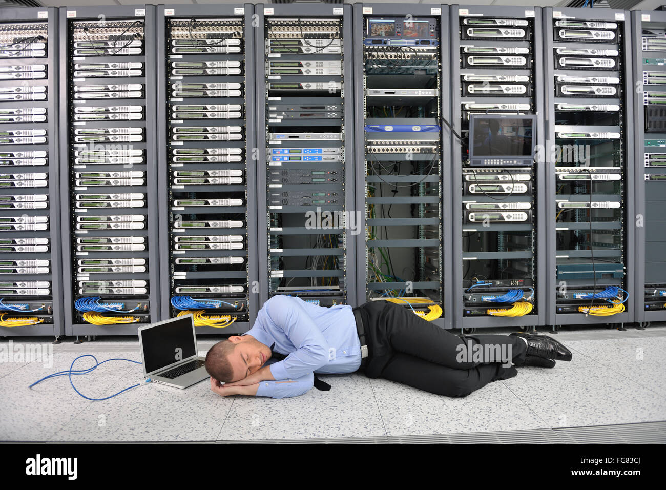 system fail situation in network server room Stock Photo - Alamy