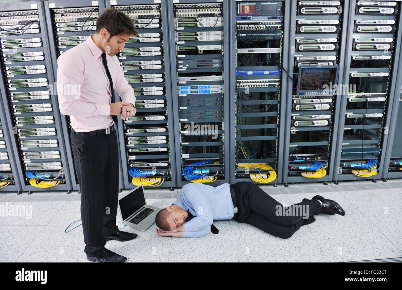 system fail situation in network server room Stock Photo - Alamy