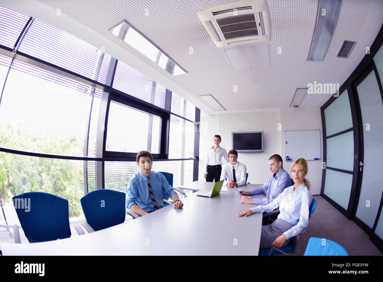 business people in a meeting at office Stock Photo - Alamy