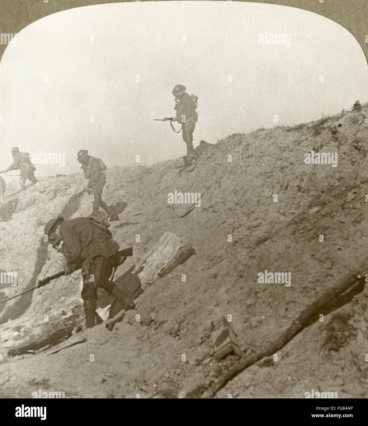 WWI: PASSCHENDAELE, 1917. /n'Through gas and smoke, our troops advance ...