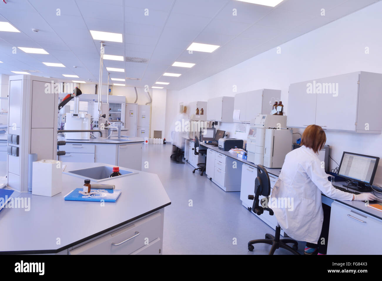 scientists working at the laboratory Stock Photo - Alamy