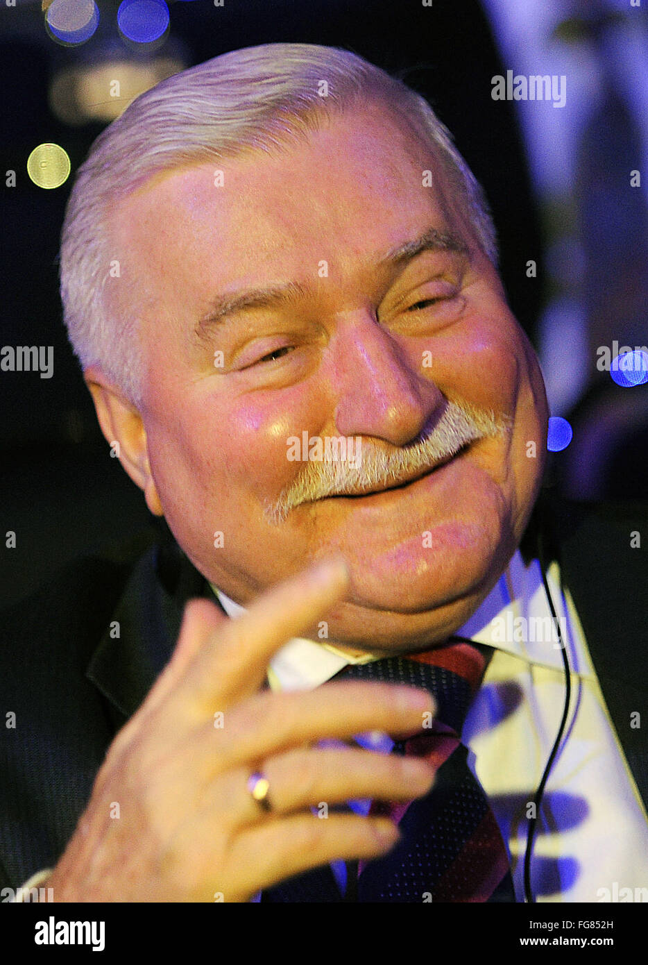 The former Polish president Lech Walesa at the opening ceremonies for ...