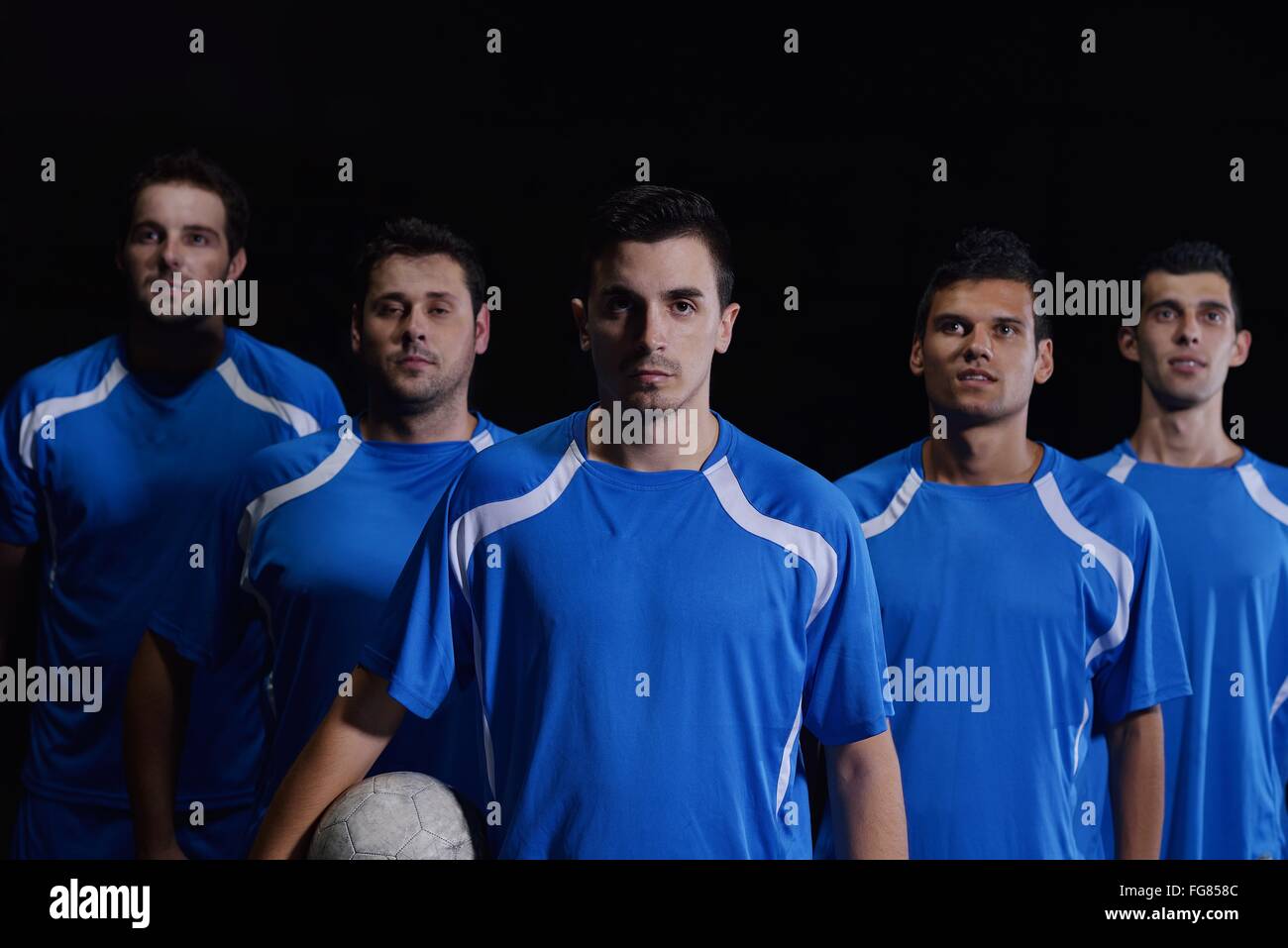 soccer players team Stock Photo - Alamy