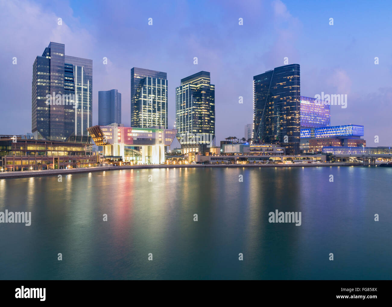 View of new business district at Abu Dhabi Global Market square (ADGM ...