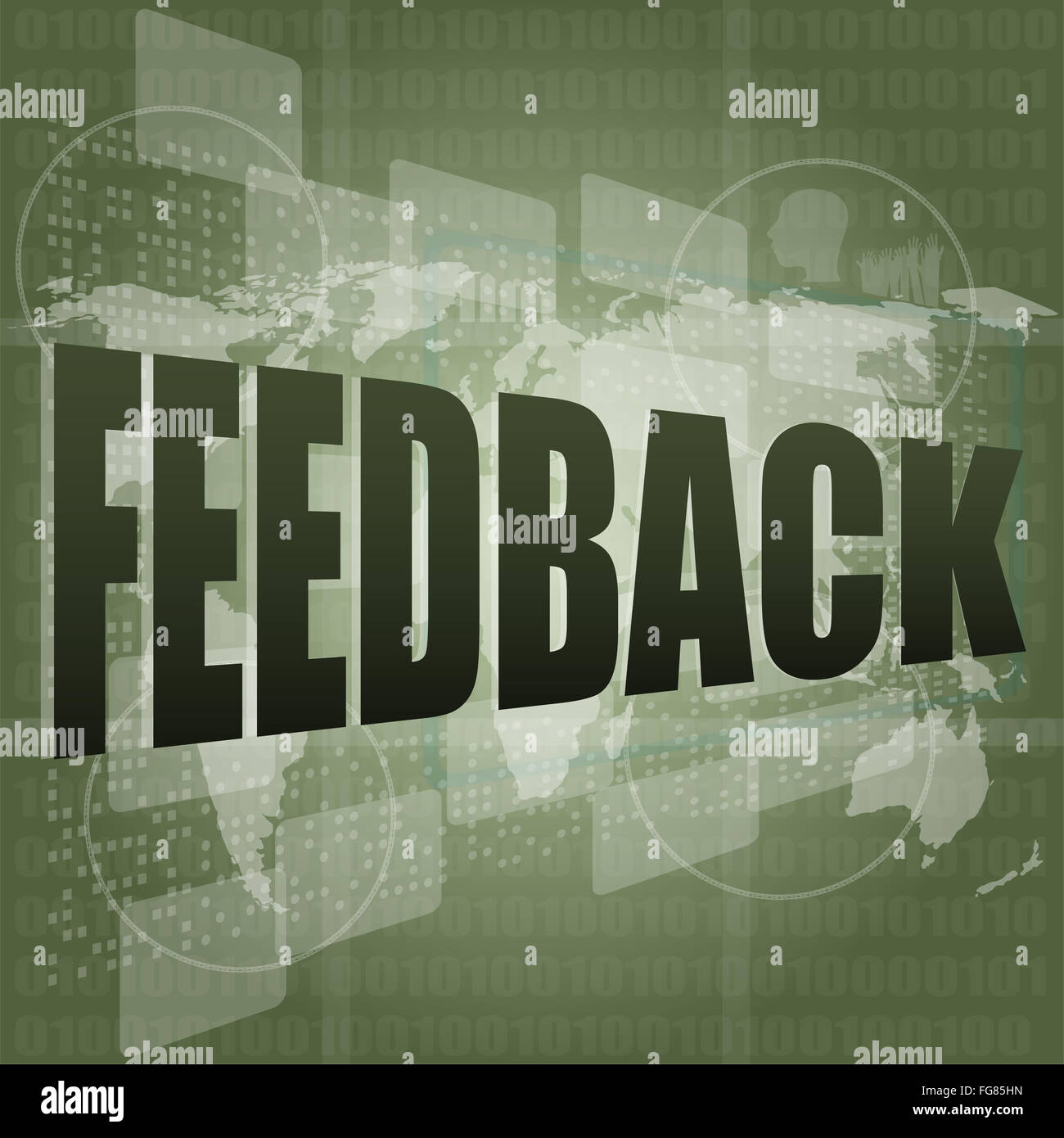 Information technology IT concept: words Feedback on screen Stock Photo ...