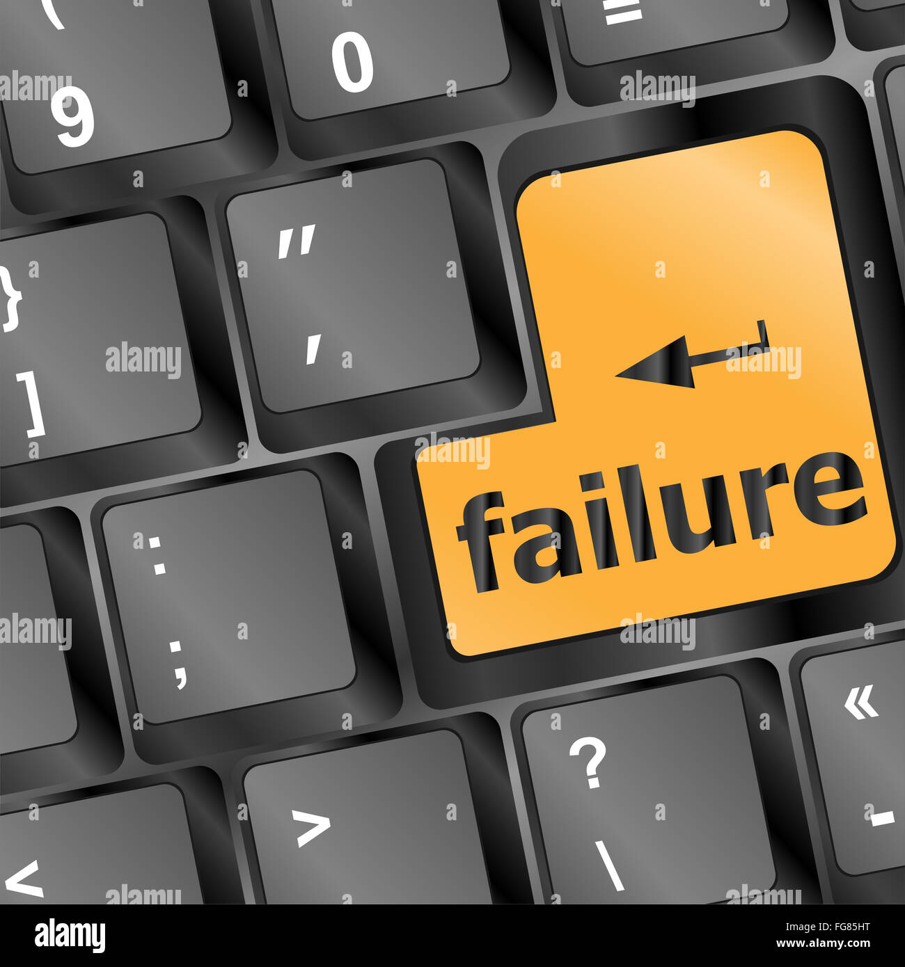 failure button on computer keyboard showing internet concept Stock ...