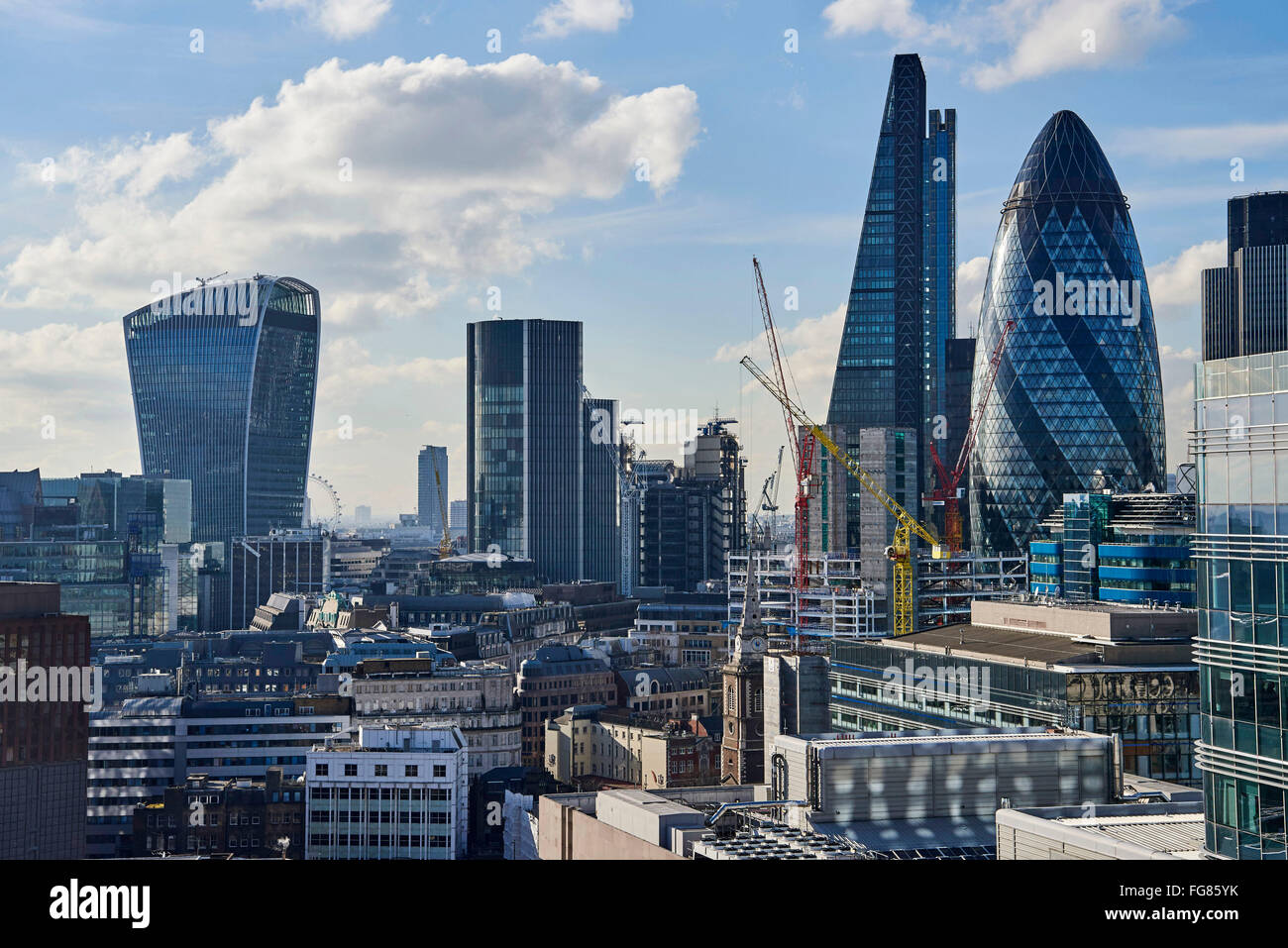 City of London Skyline from Aldgate, UK Stock Photo - Alamy