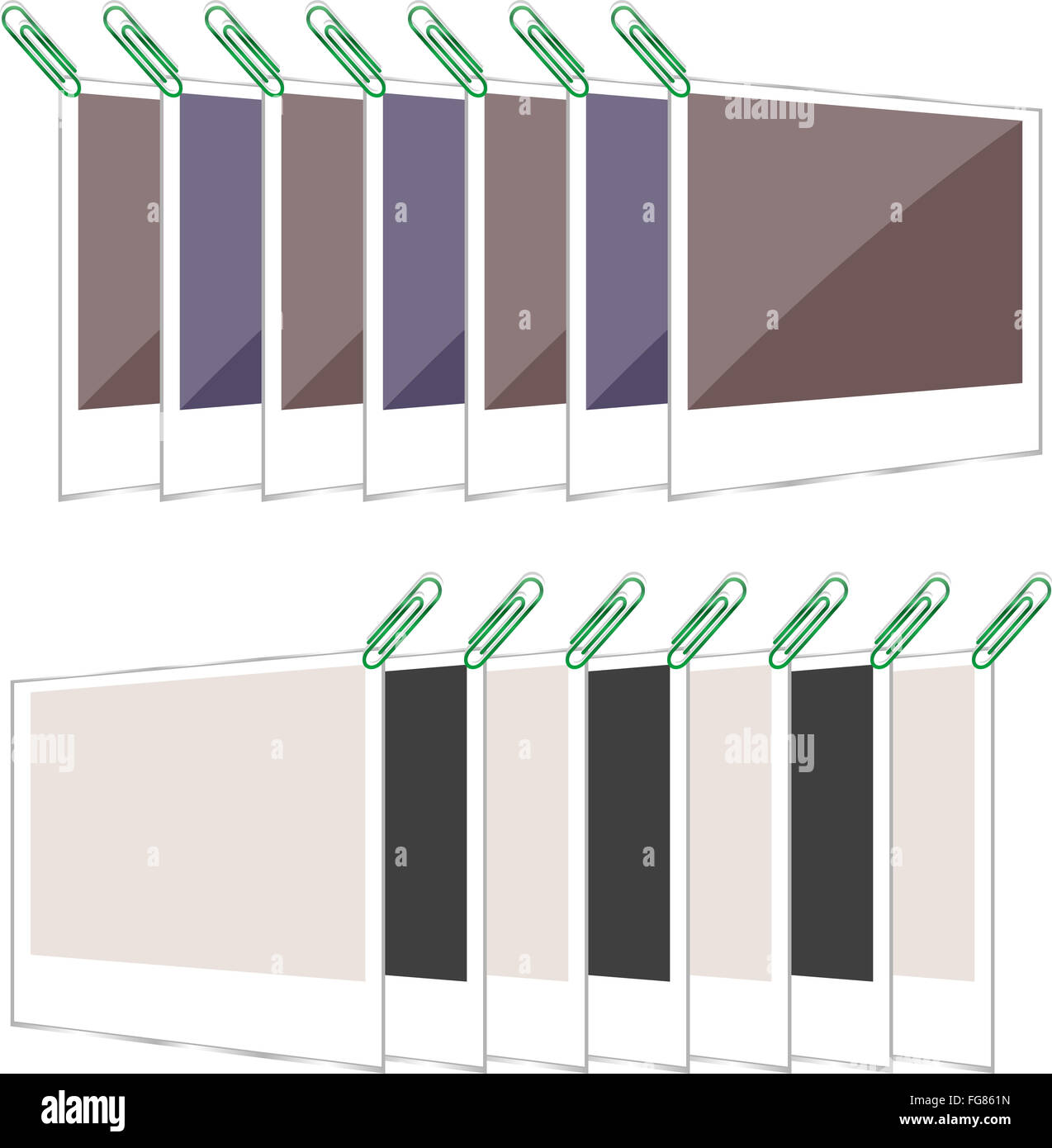 Polaroid photo frame set isolated on white background Stock Photo - Alamy