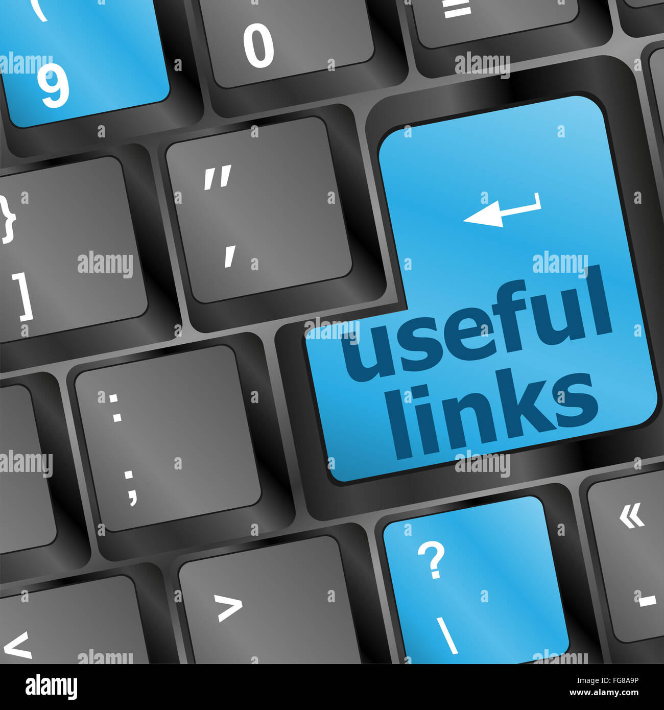 useful links keyboard button - business concept Stock Photo - Alamy