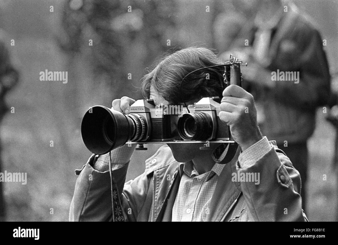 A hobby photographer takes pictures of a steam engine of the type 38 ...