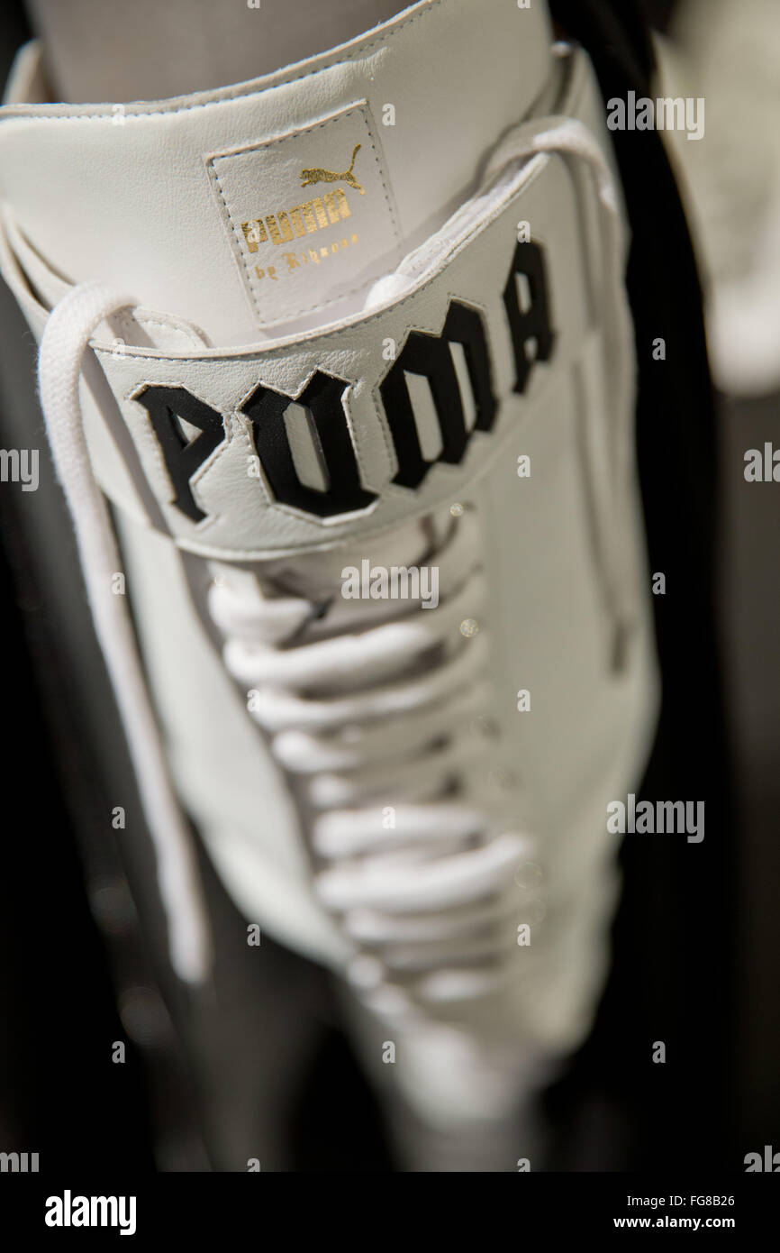 Herzogenaurach, Germany. 18th Feb, 2016. 'Puma' is written on lifestyle ...