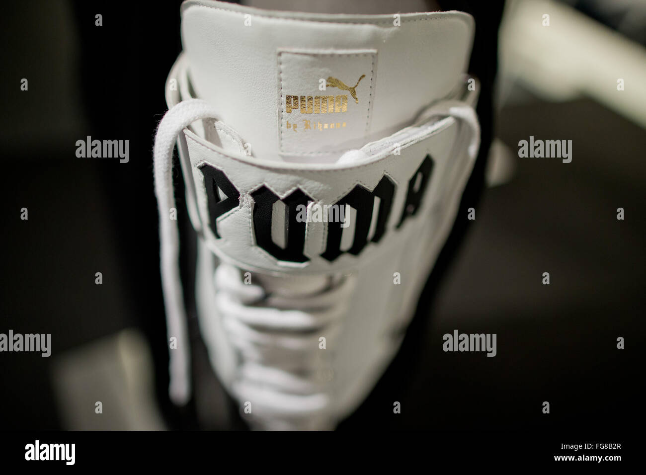 Herzogenaurach, Germany. 18th Feb, 2016. 'Puma' is written on lifestyle ...