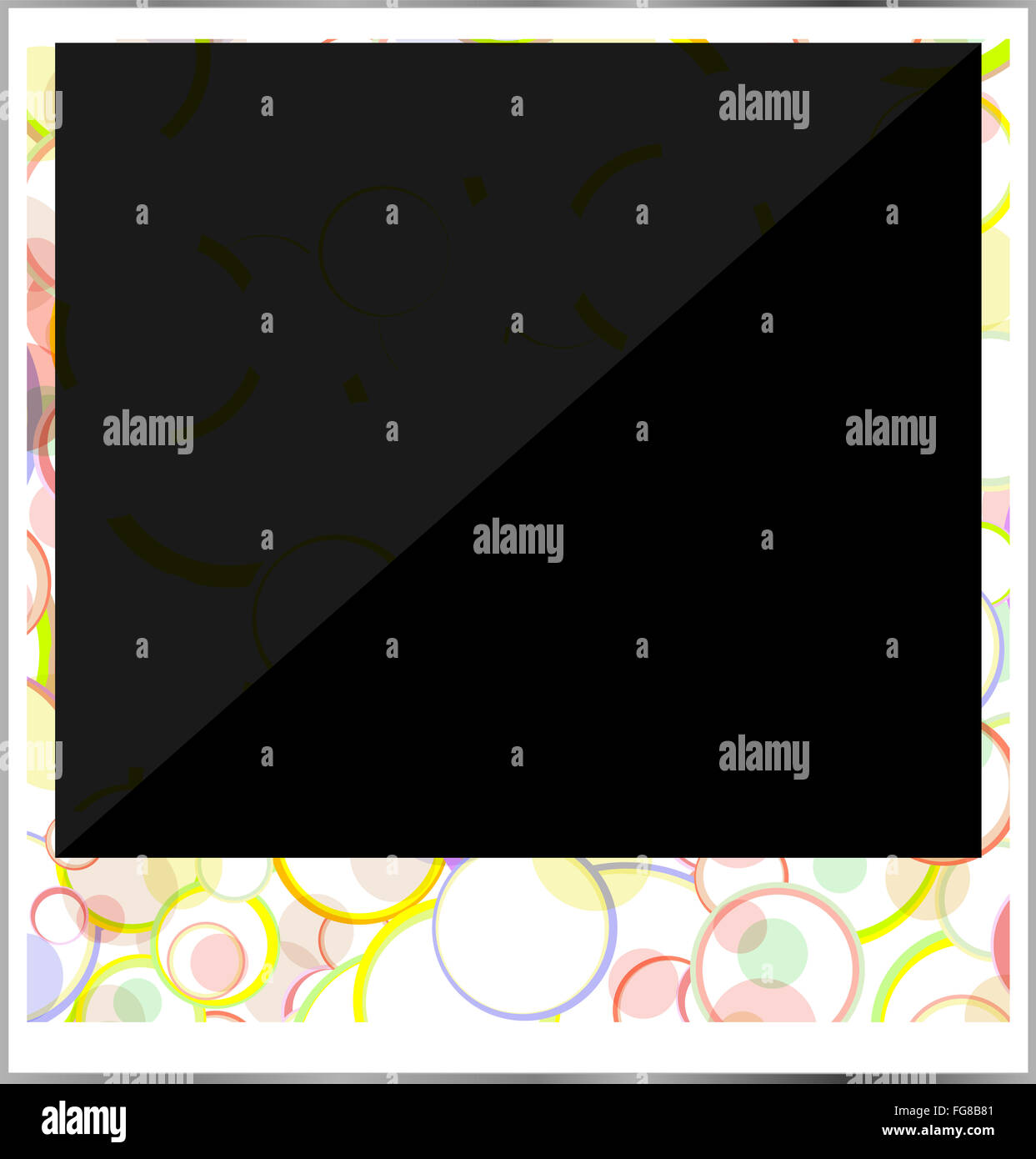 Designed retro instant film frame with abstract filling Stock Photo - Alamy