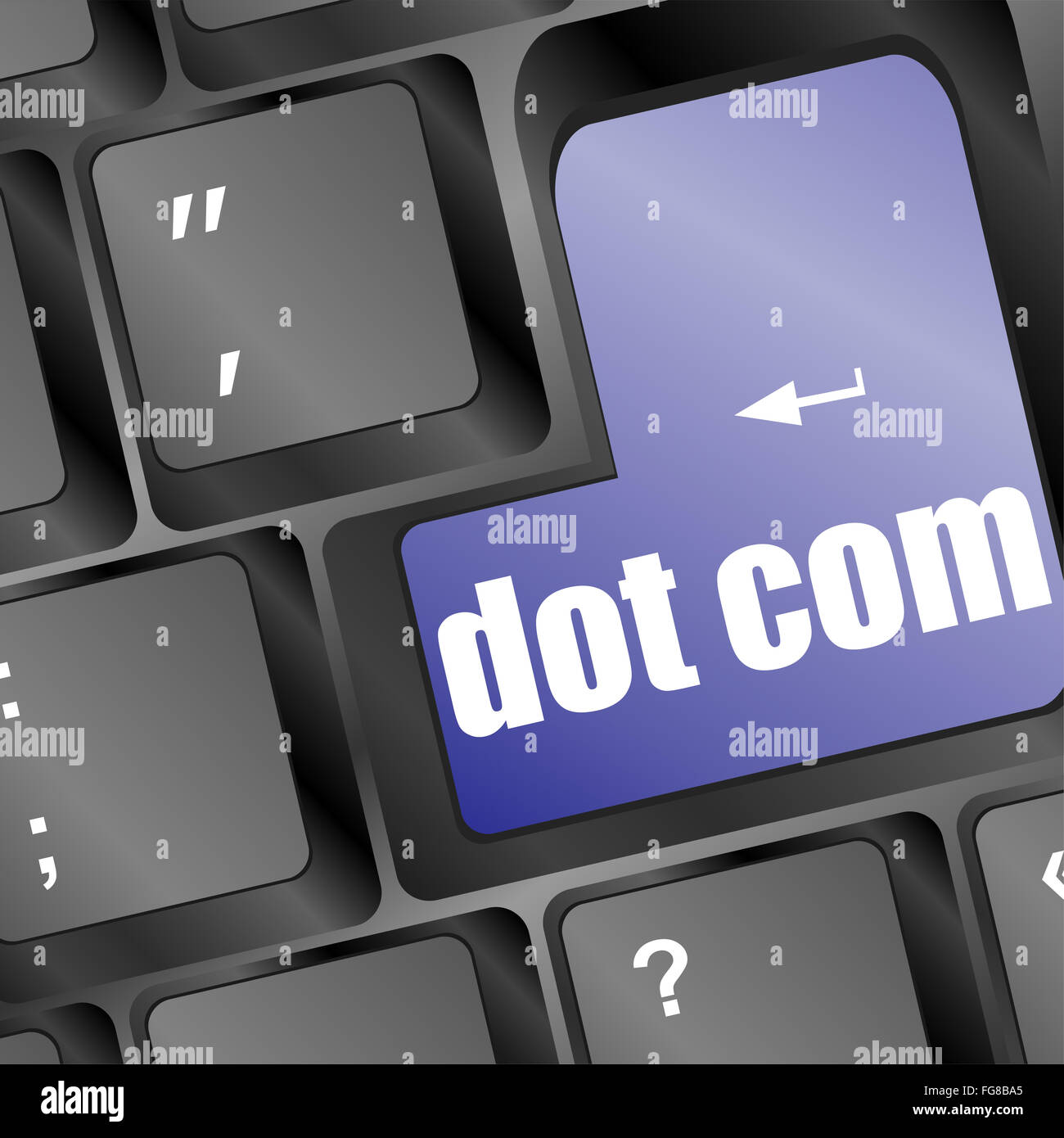 close up of word dot com on computer keyboard Stock Photo - Alamy