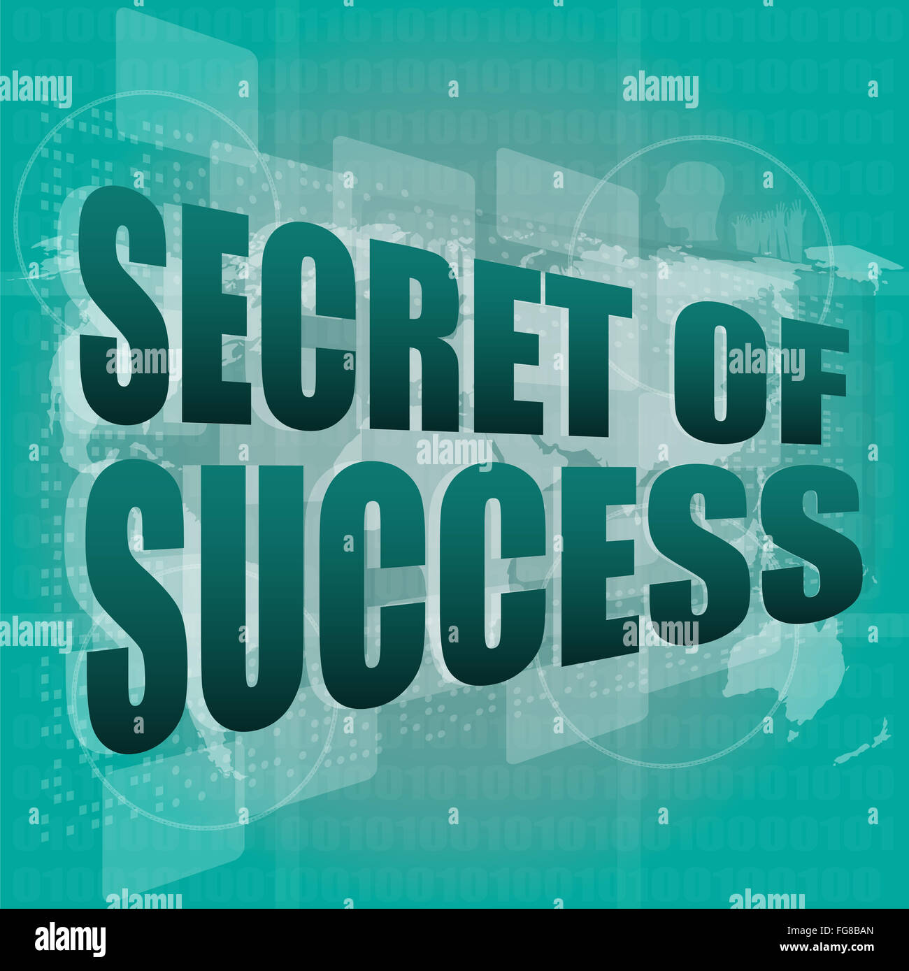 secret of success text on digital touch screen interface Stock Photo ...