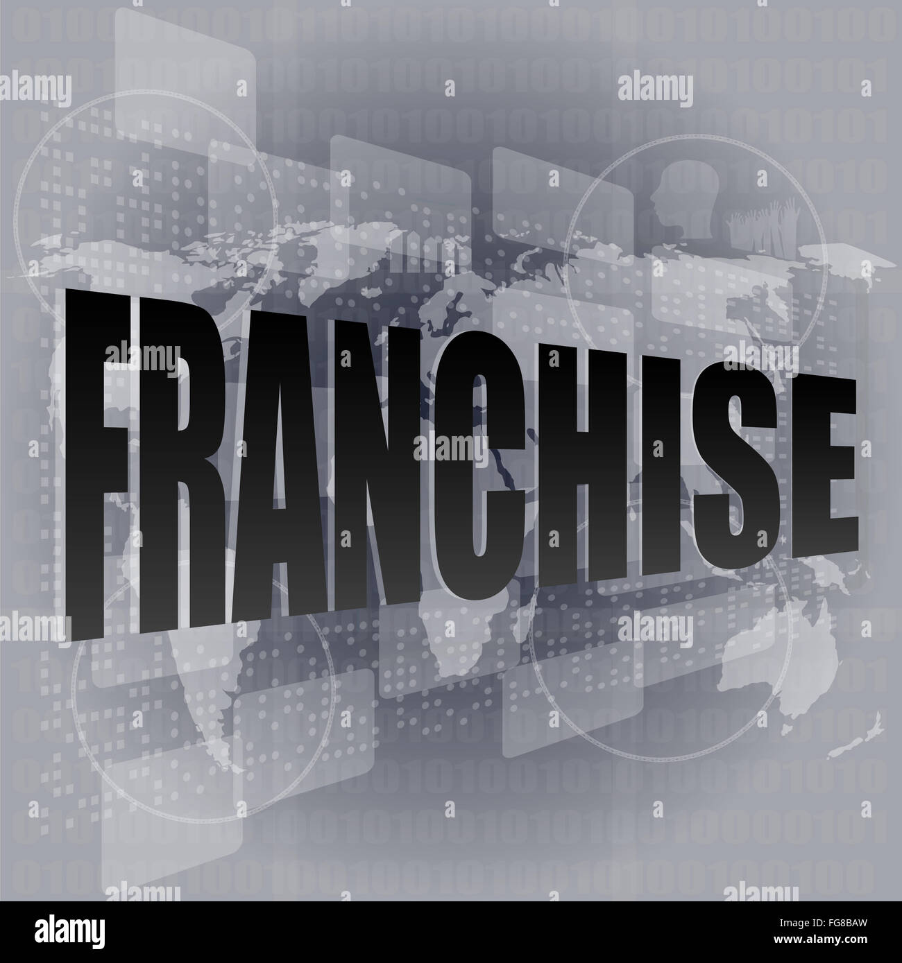 business concept: word franchise on digital touch screen Stock Photo ...