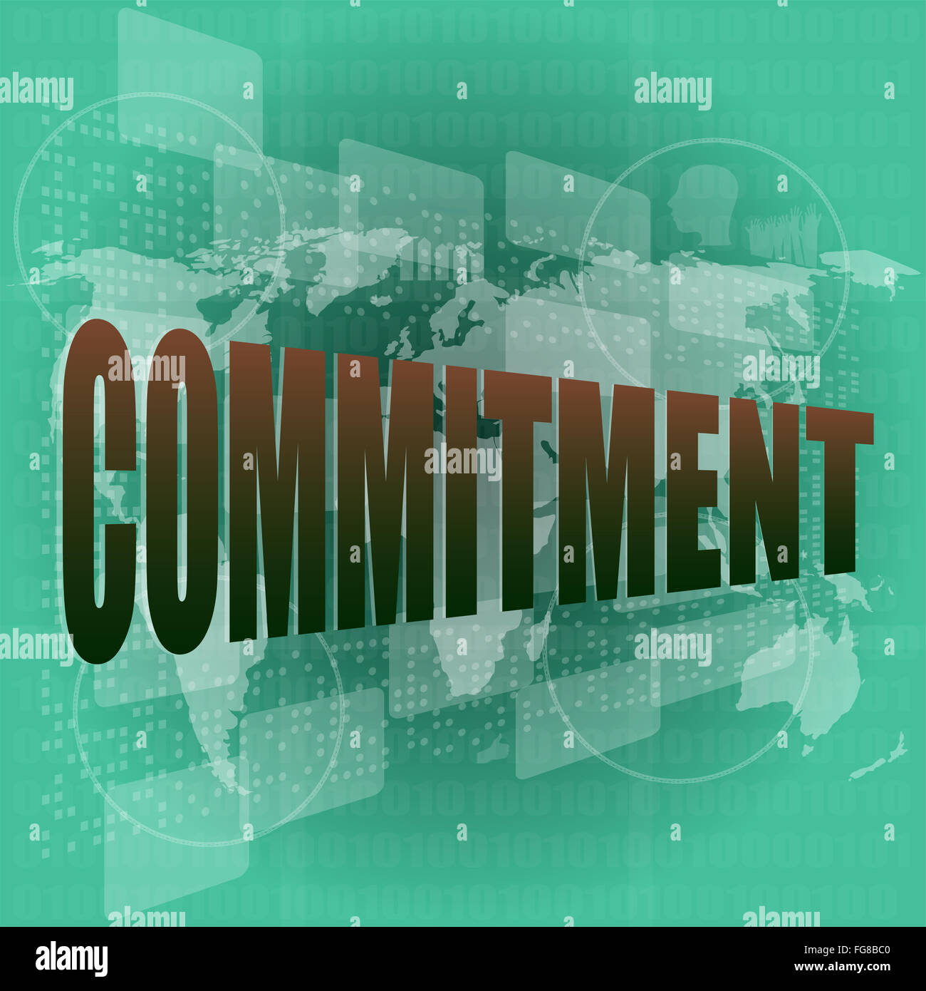 business concept: word commitment on digital touch screen Stock Photo ...