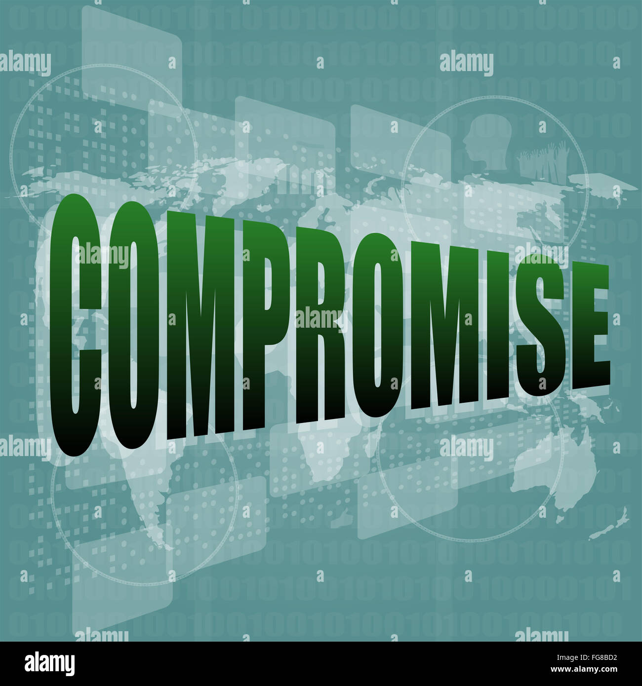 business concept: word compromise on digital touch screen Stock Photo ...