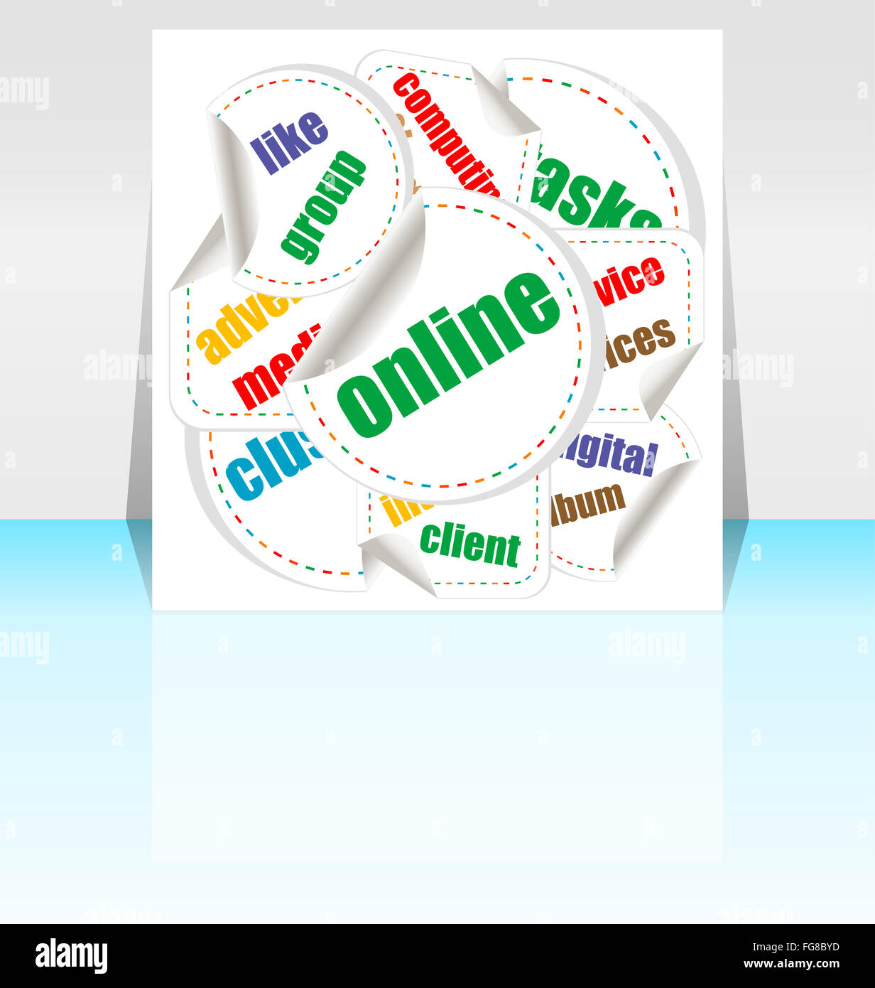 business word collage background. Illustration with different ...