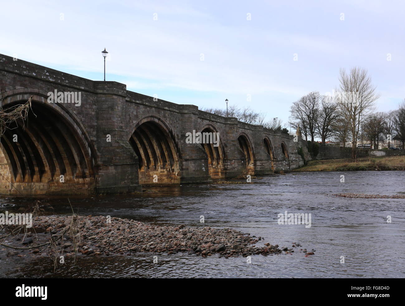 Bridge of Dee across River Dee Aberdeen Scotland January 2016 Stock ...