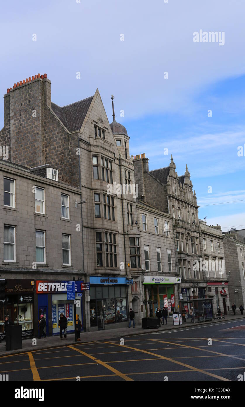 Aberdeen street scene Scotland January 2016 Stock Photo - Alamy