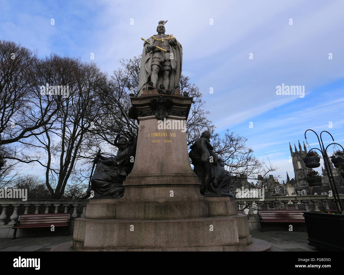 Edward VII statue Aberdeen Scotland January 2016 Stock Photo - Alamy