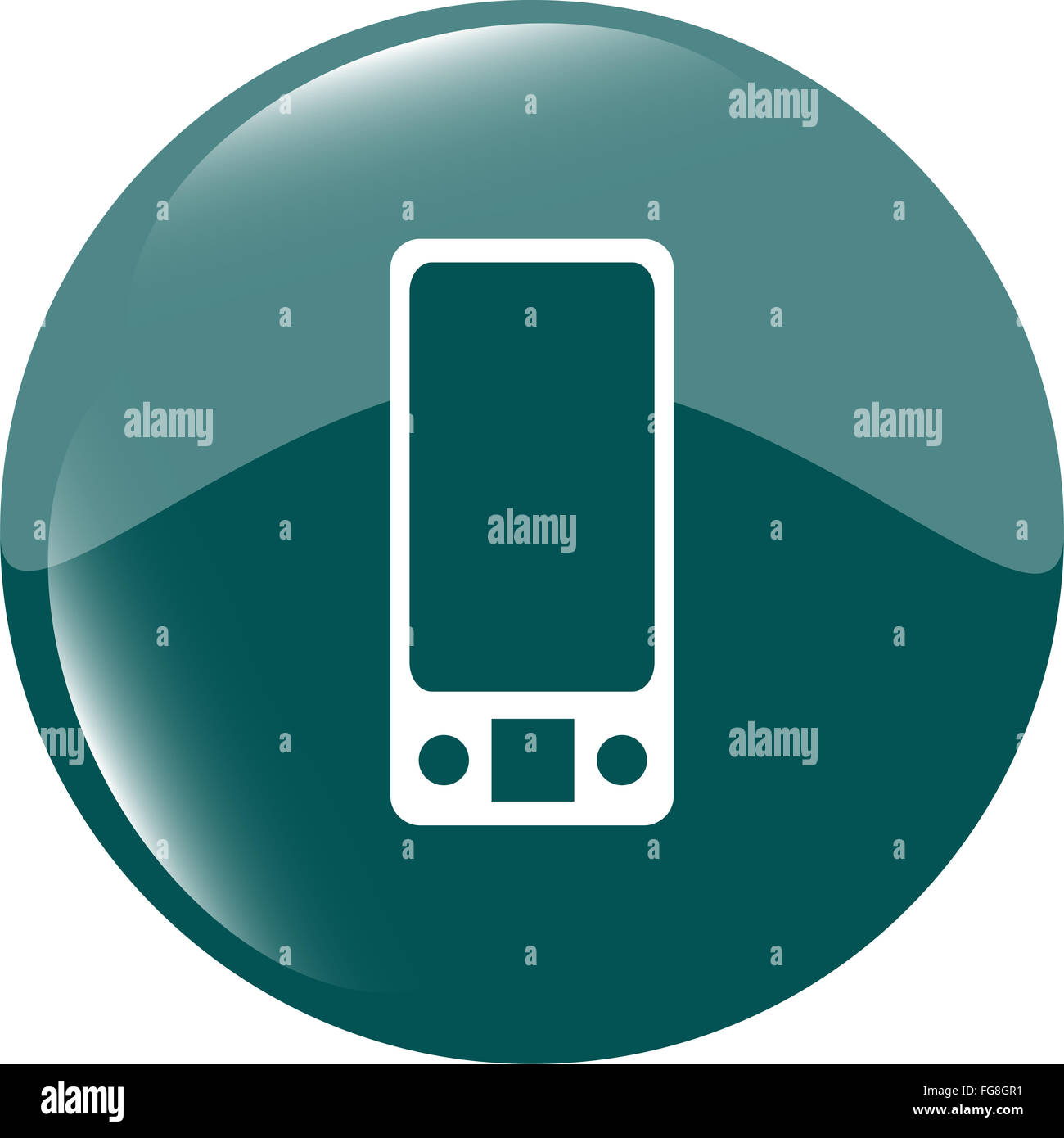 multimedia smart phone icon, button, graphic design element Stock Photo ...