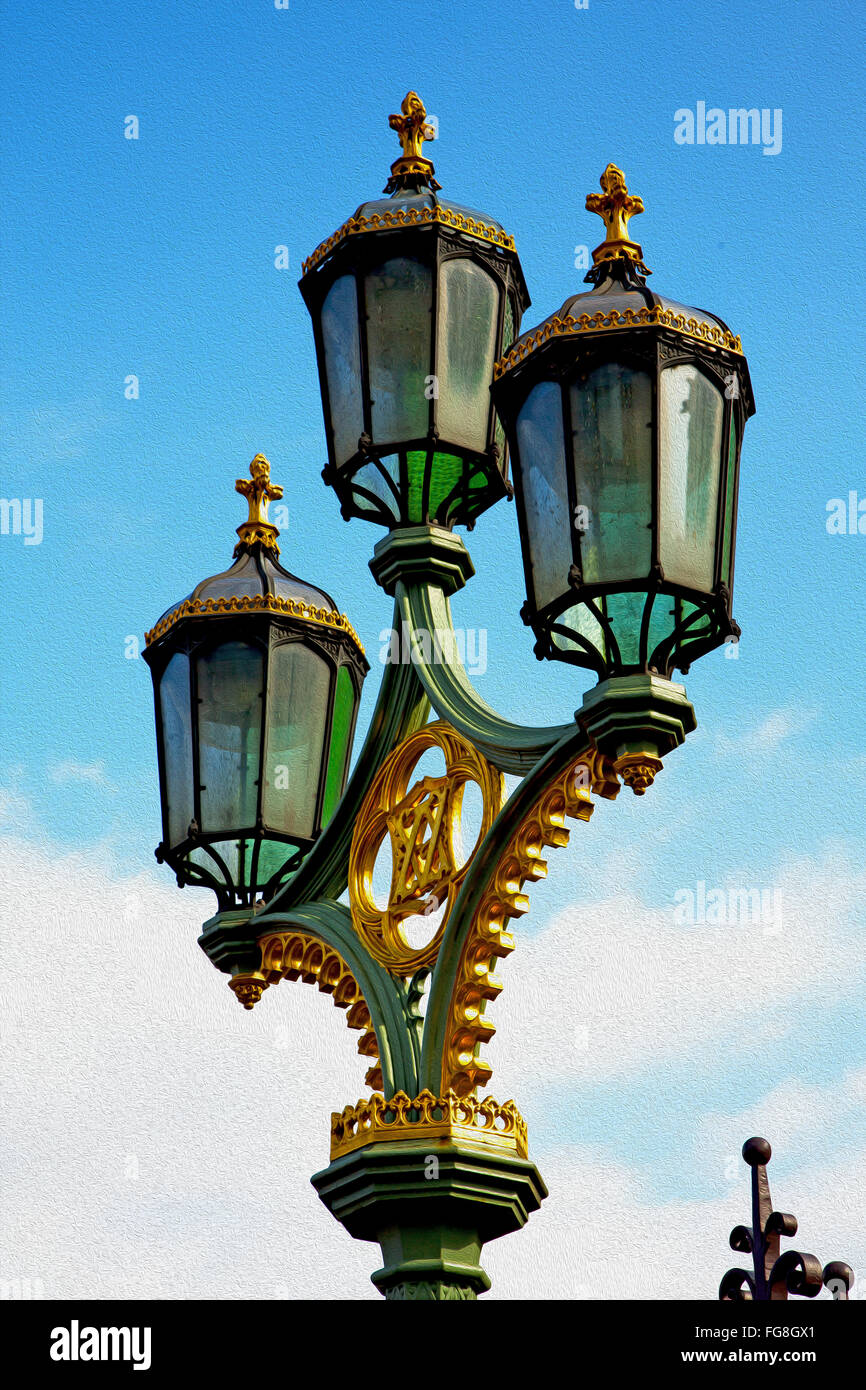 europe in the sky of london lantern and abstract illumination Stock ...