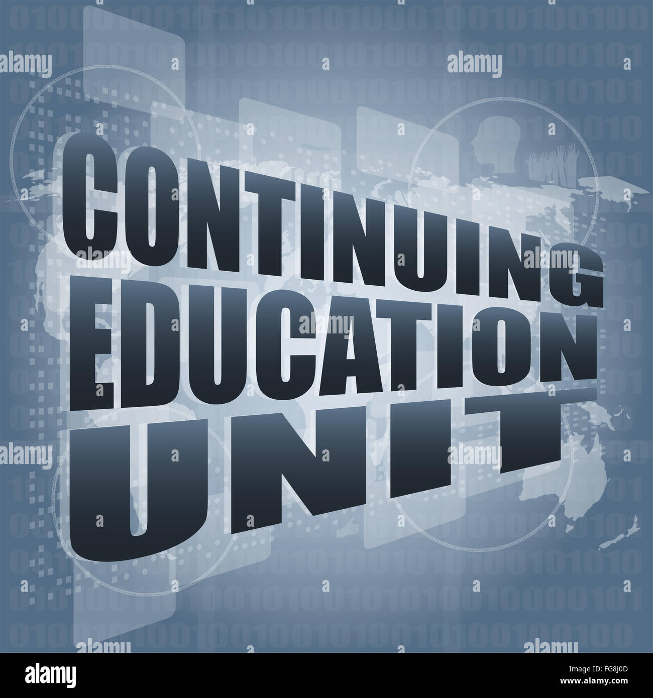 continuing education unit word on business digital touch screen Stock ...